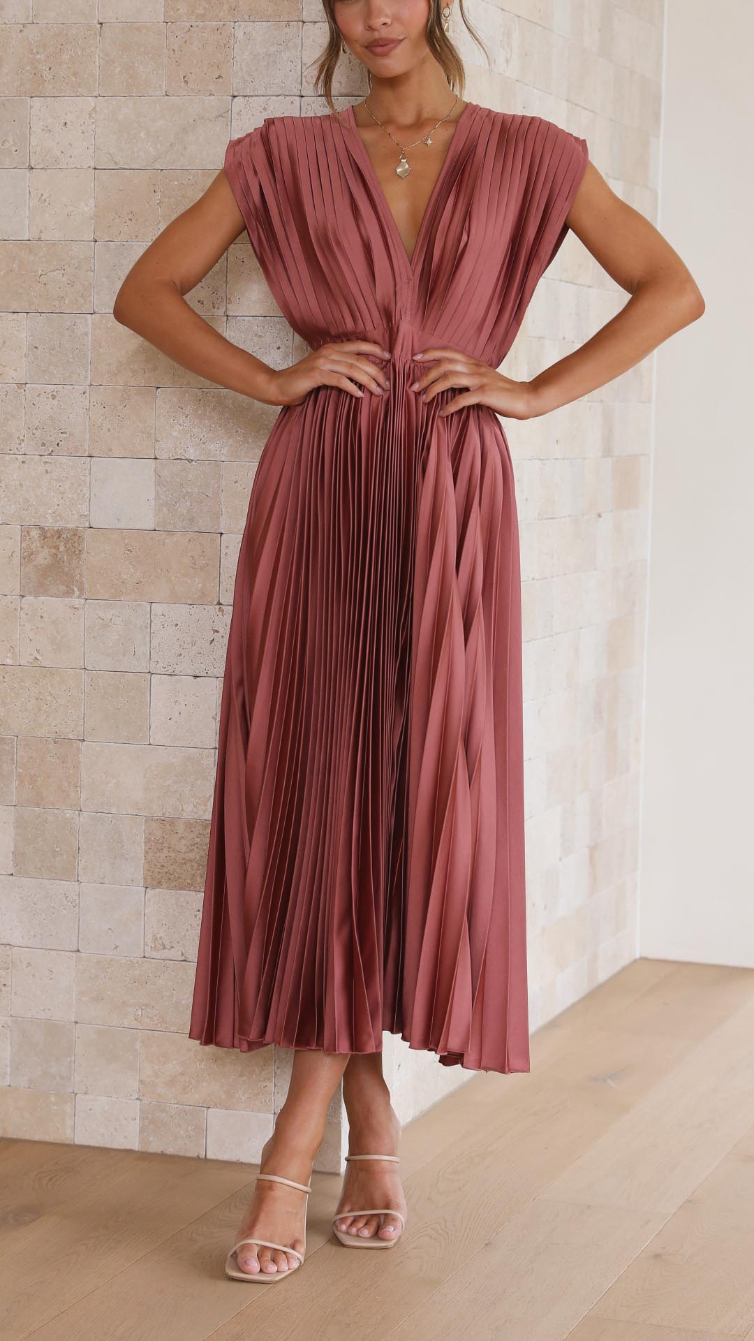 Bernice | Elegant Pleated Dress – Grant & Whitmore